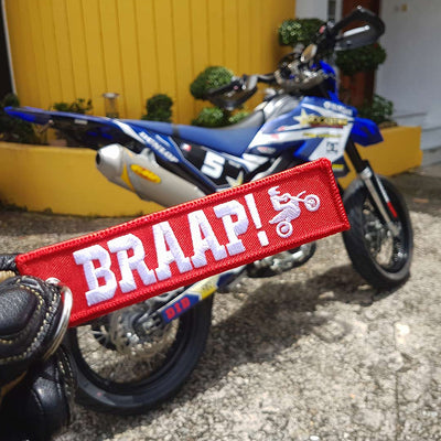 BRAAP! - Red Motorcycle Keychain - Moto Loot