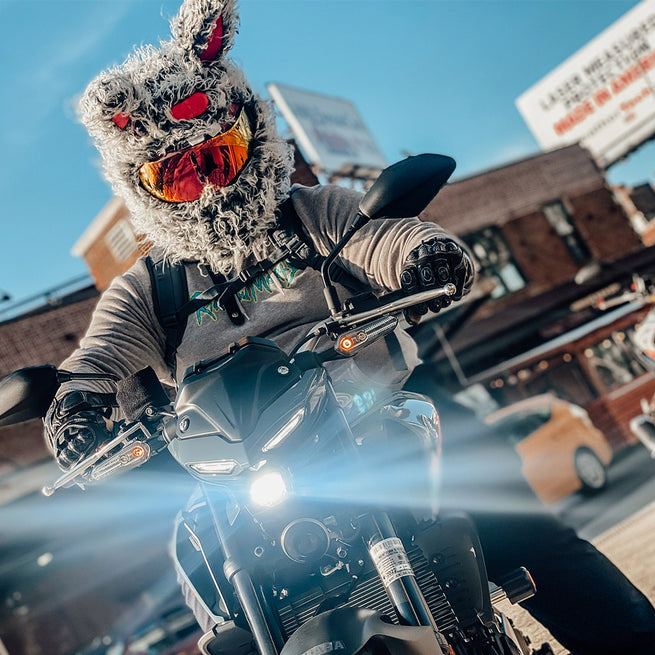 Motorcycle Helmet Cover - Evil Rabbit - Moto Loot