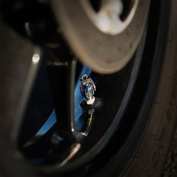 Grenade Oil Slick - Motorcycle Valve Caps - Moto Loot