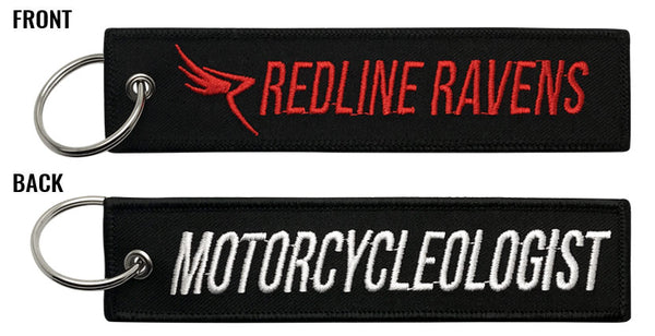Redline Ravens - MOTORCYCLEOLOGIST Motorcycle Keychain - Moto Loot
