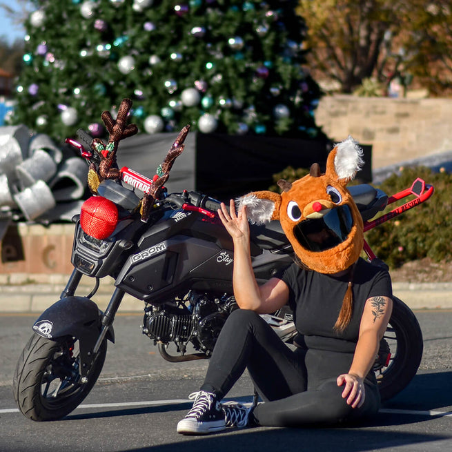 Motorcycle Helmet Cover - Reindeer - Moto Loot