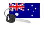 Australian flag - Motorcycle Keychain - Moto Loot