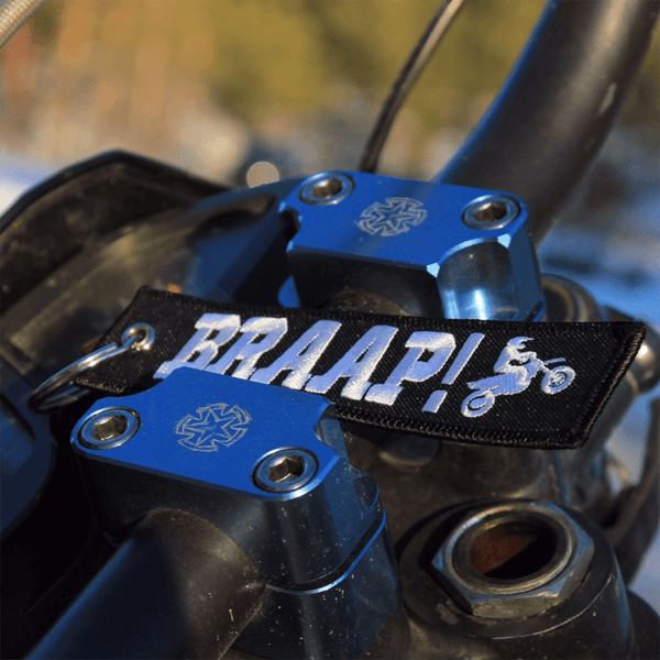 BRAAP! - Black Motorcycle Keychain - Moto Loot