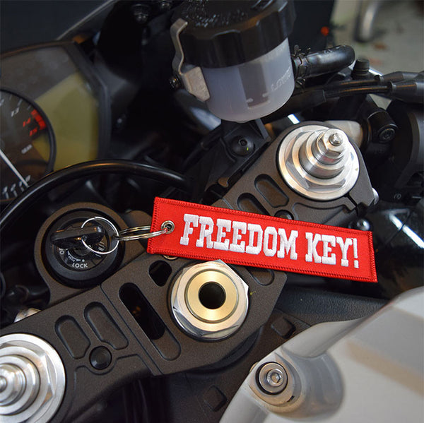 FREEDOM KEY! - Red Motorcycle Keychain - Moto Loot